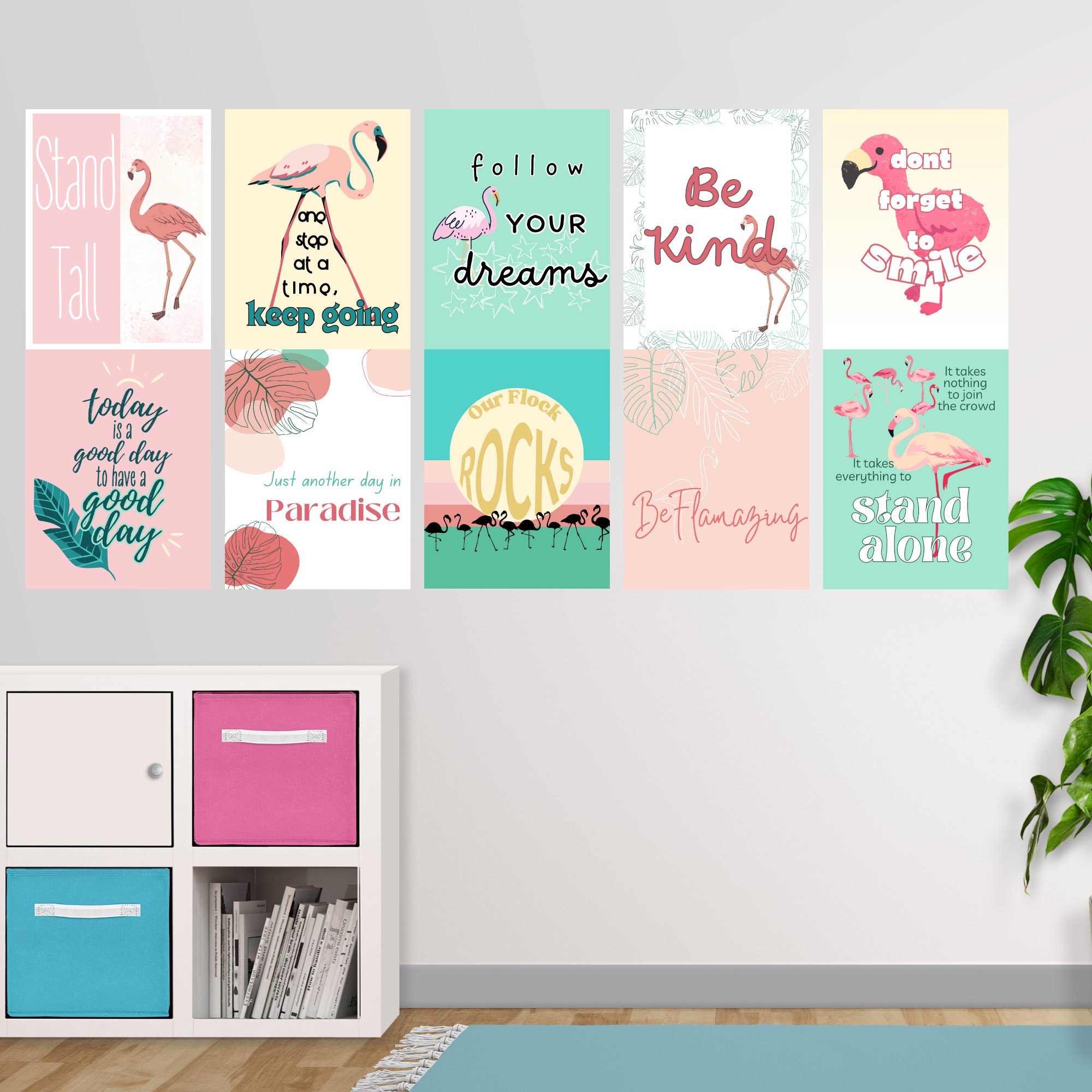 Flamingo Theme Classroom Posters, Welcome to the Flock Classroom ...