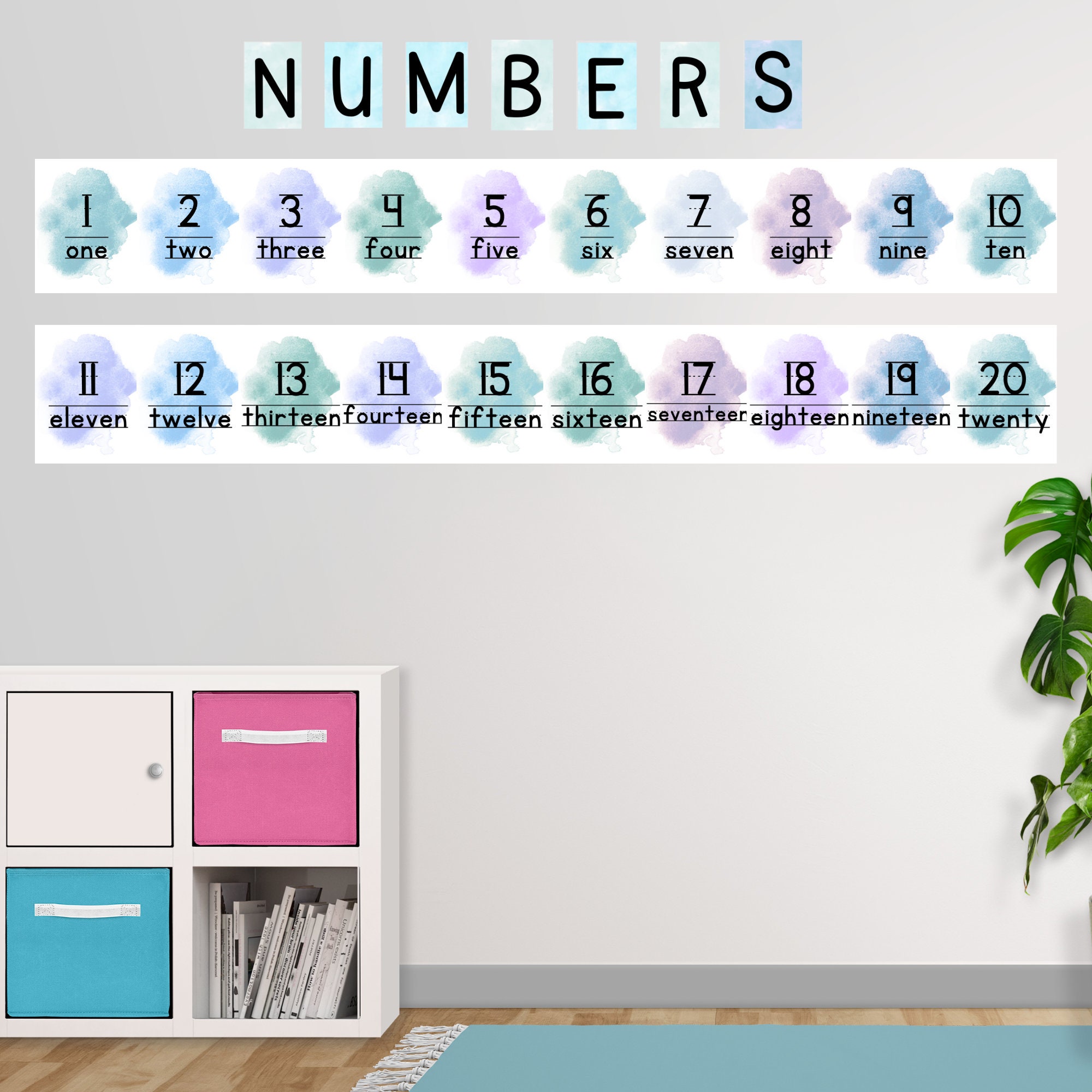 Under the Sea Classroom Decor - Watercolor Letters & Numbers ...
