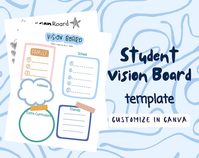 Student Vision Board, Student Vision Board Kit, New Yeargoal Setting ...
