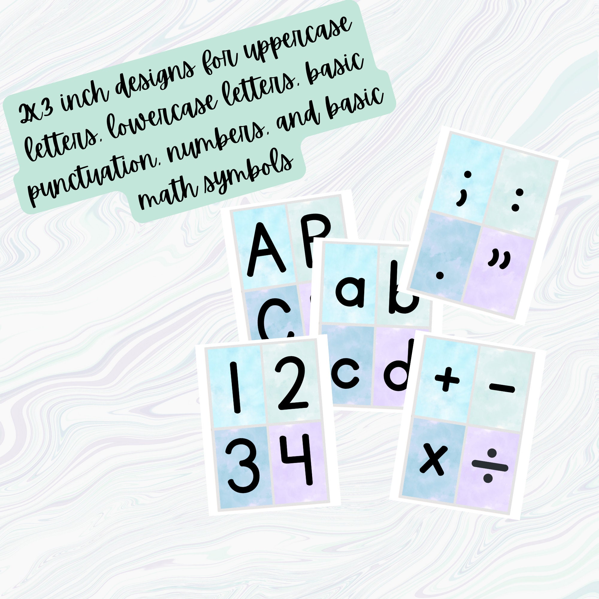 Under the Sea Classroom Decor - Watercolor Letters & Numbers ...