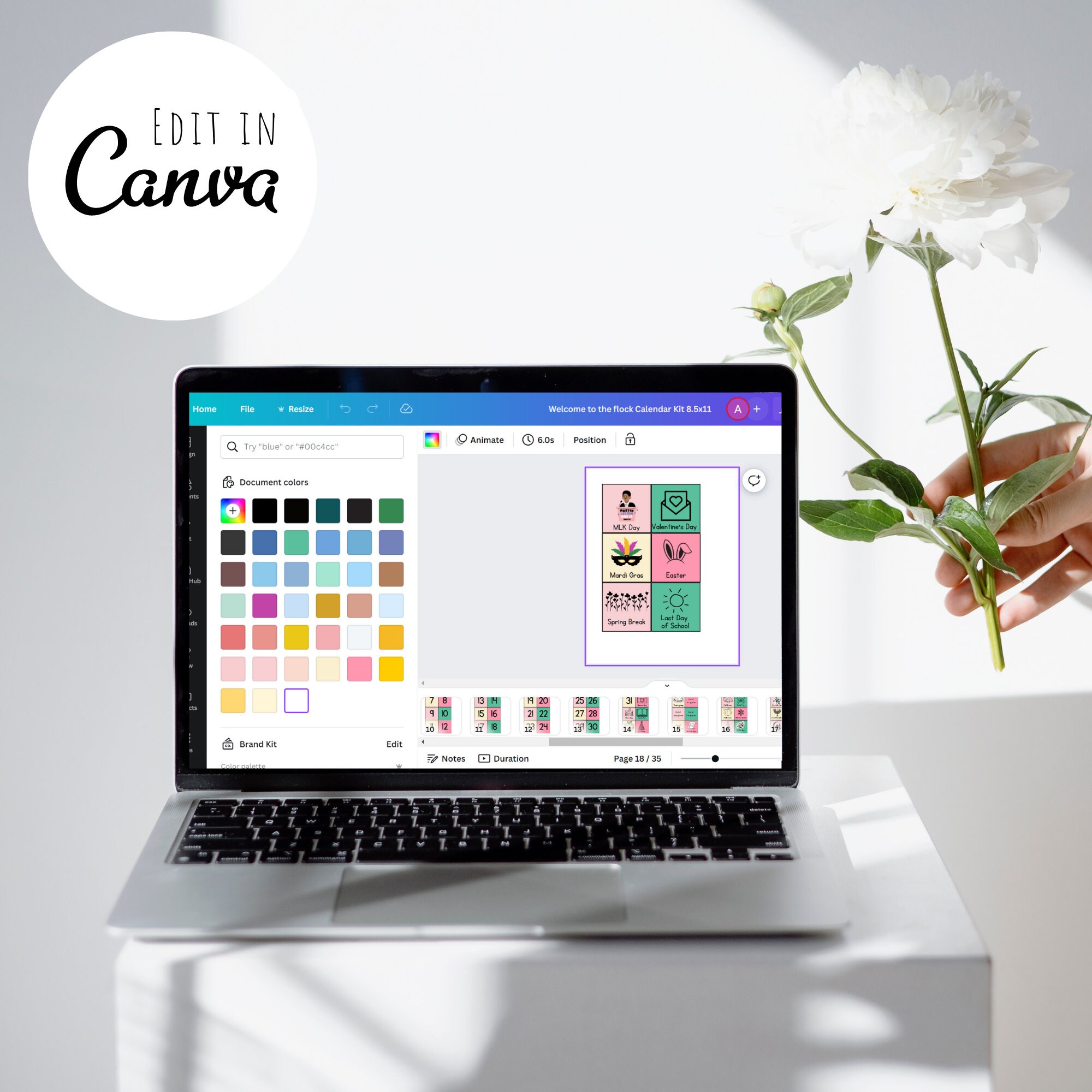 Flamingo Classroom Calendar Kit, Welcome to the Flock Theme Calendar ...