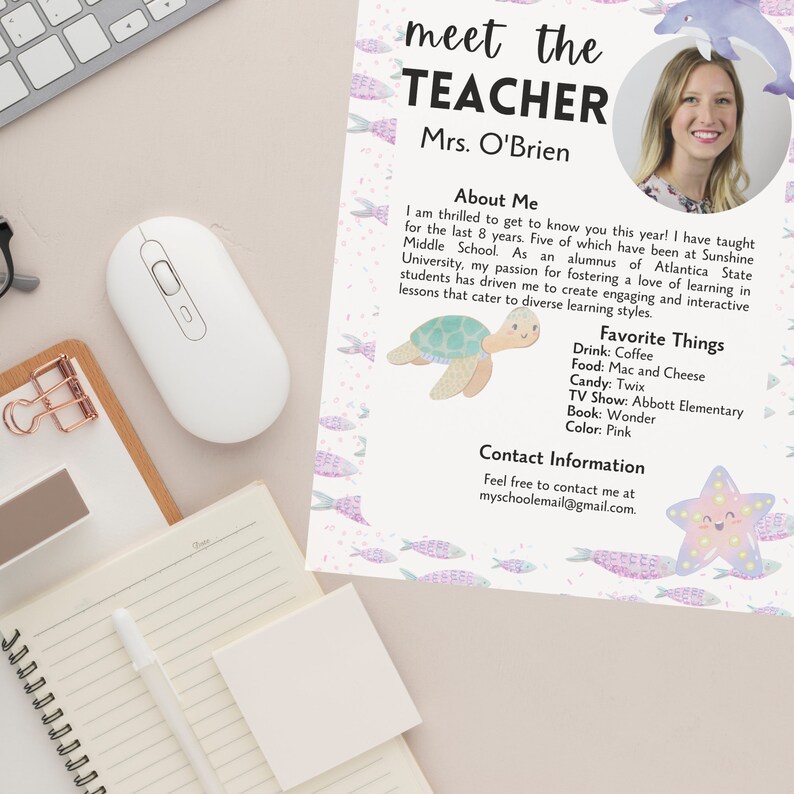 Under the Sea Meet the Teacher, Ocean Theme Meet the Teacher, Under the ...