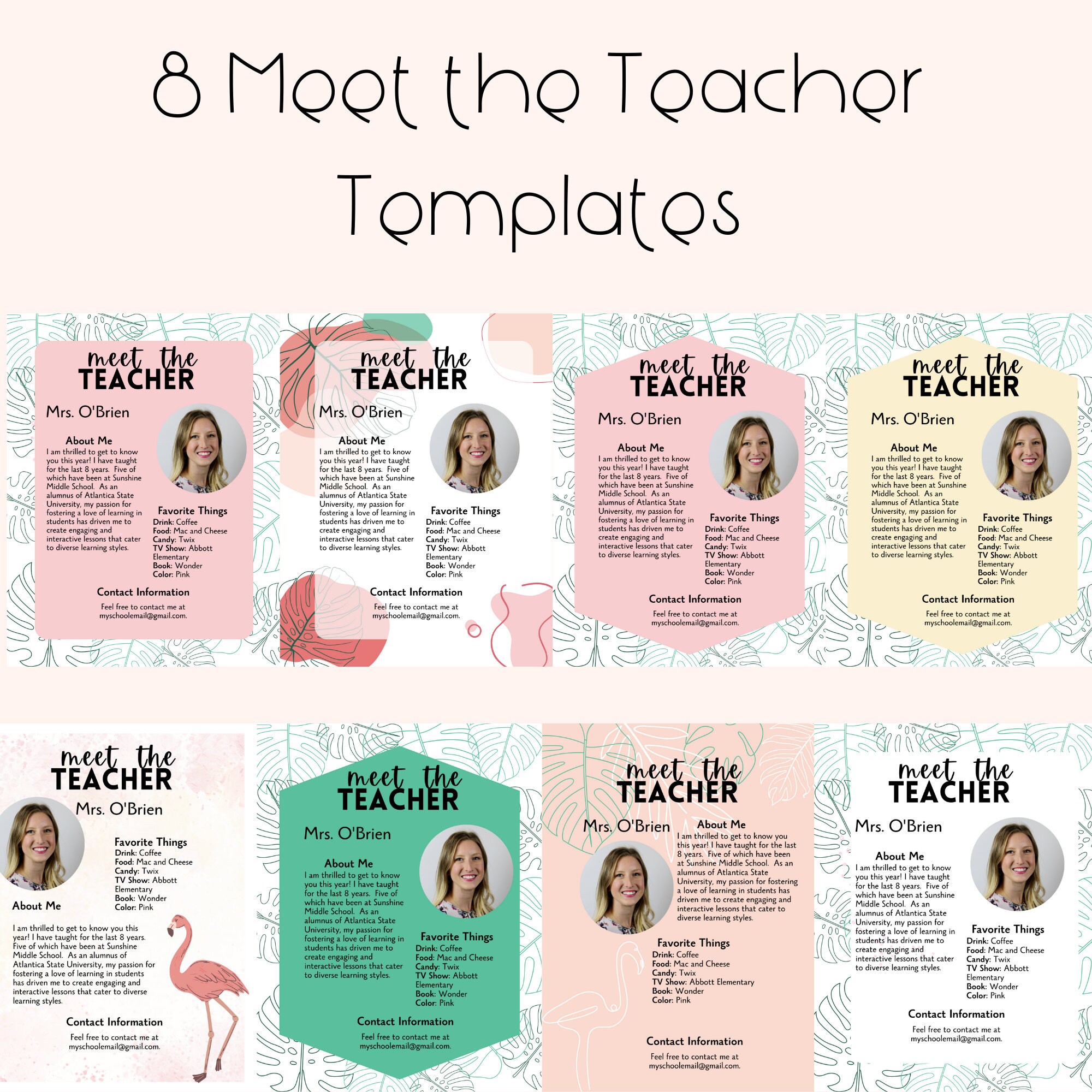 Flamingo Classroom Decor Bundle, Welcome to the Flock Printable ...