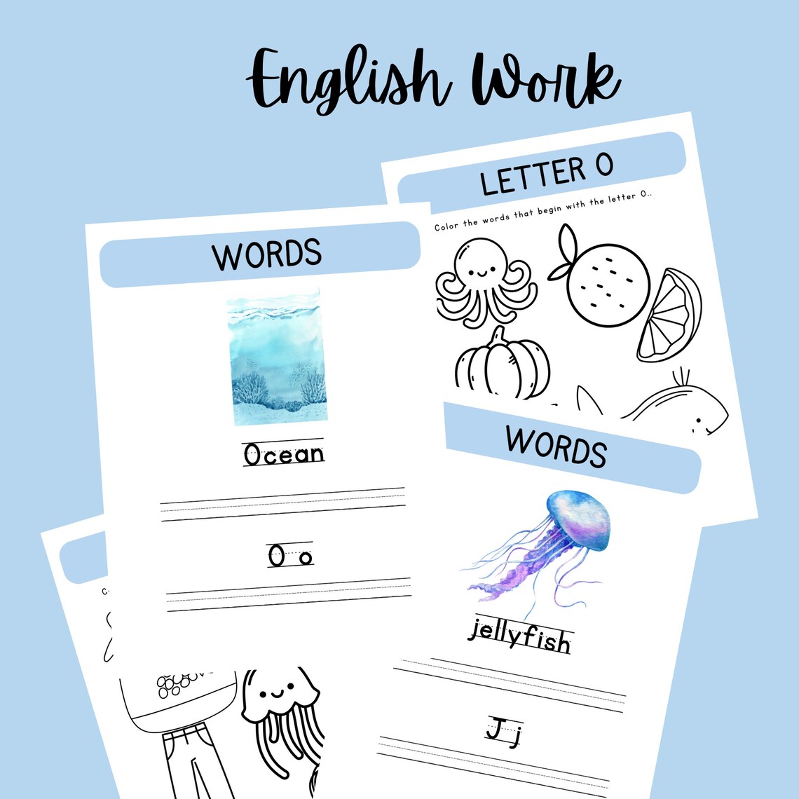 Under the Sea Preschool Morning Work Printable, Homeschool Preschool ...
