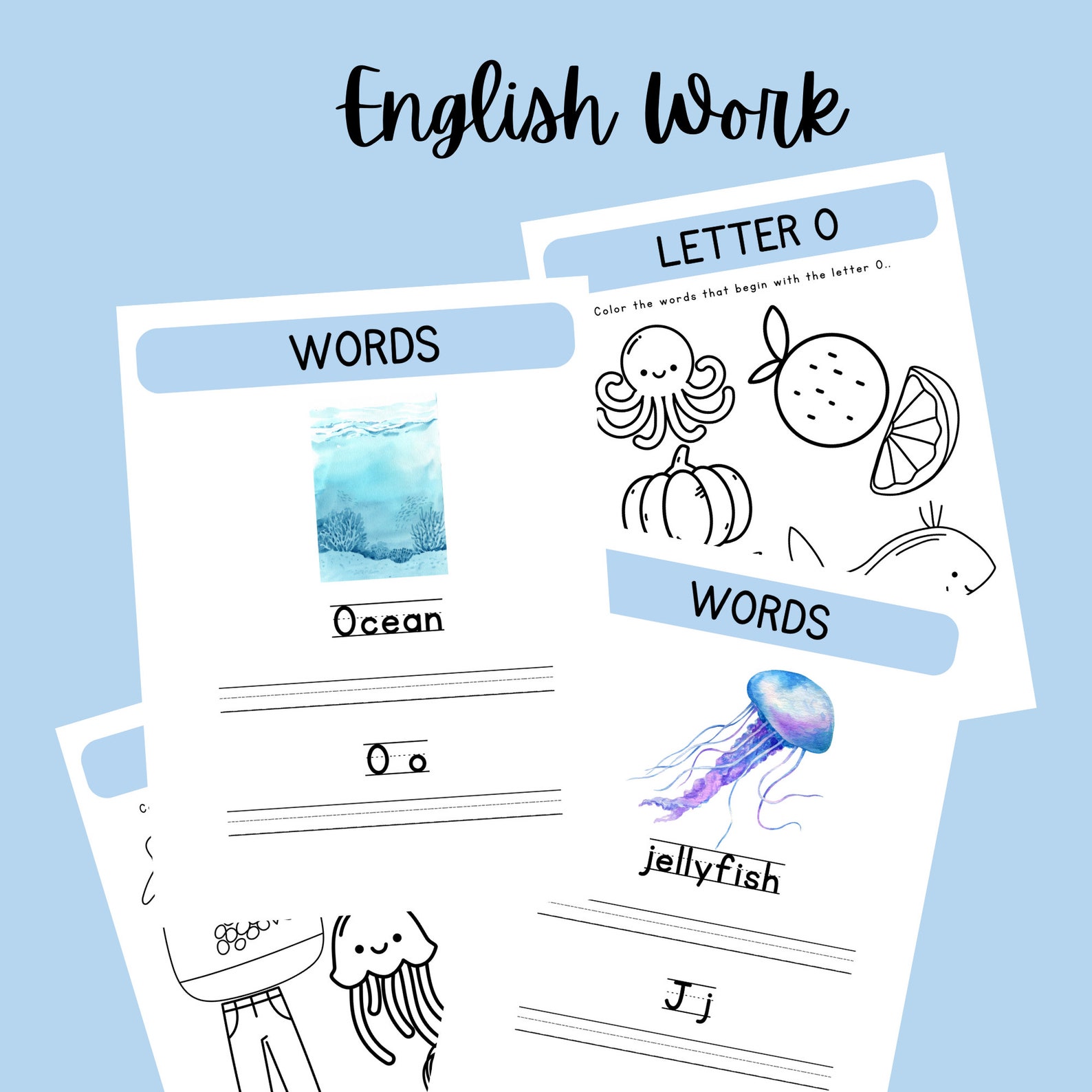 Under the Sea Preschool Morning Work Printable, Homeschool Preschool ...