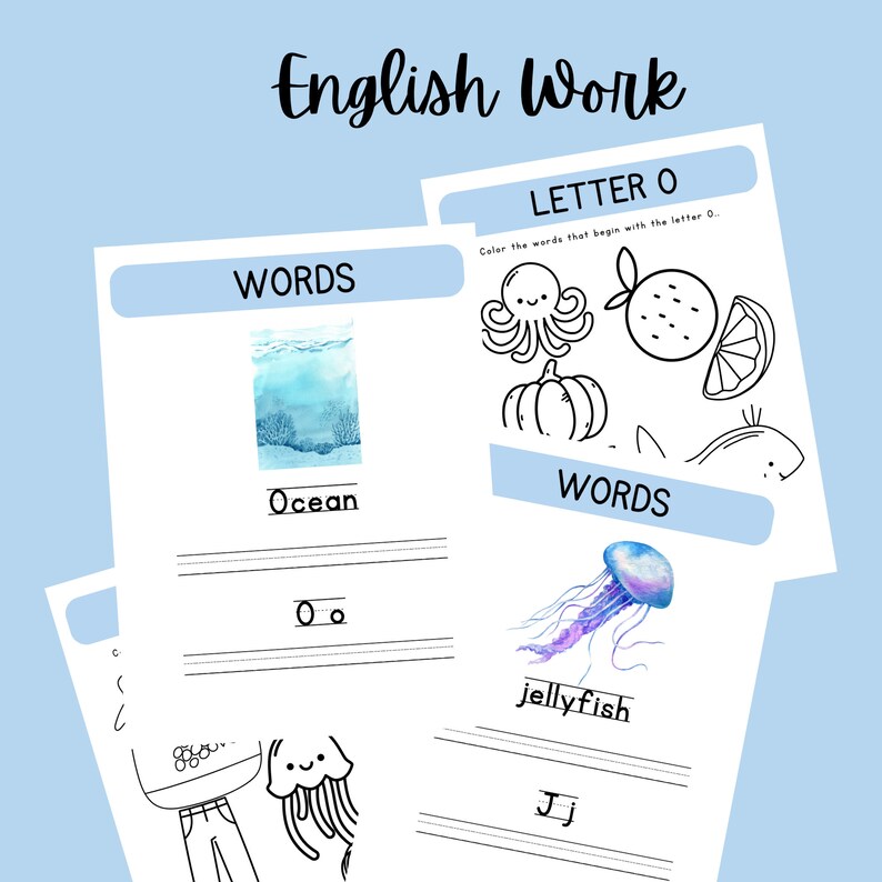 Under the Sea Preschool Morning Work Printable, Homeschool Preschool ...