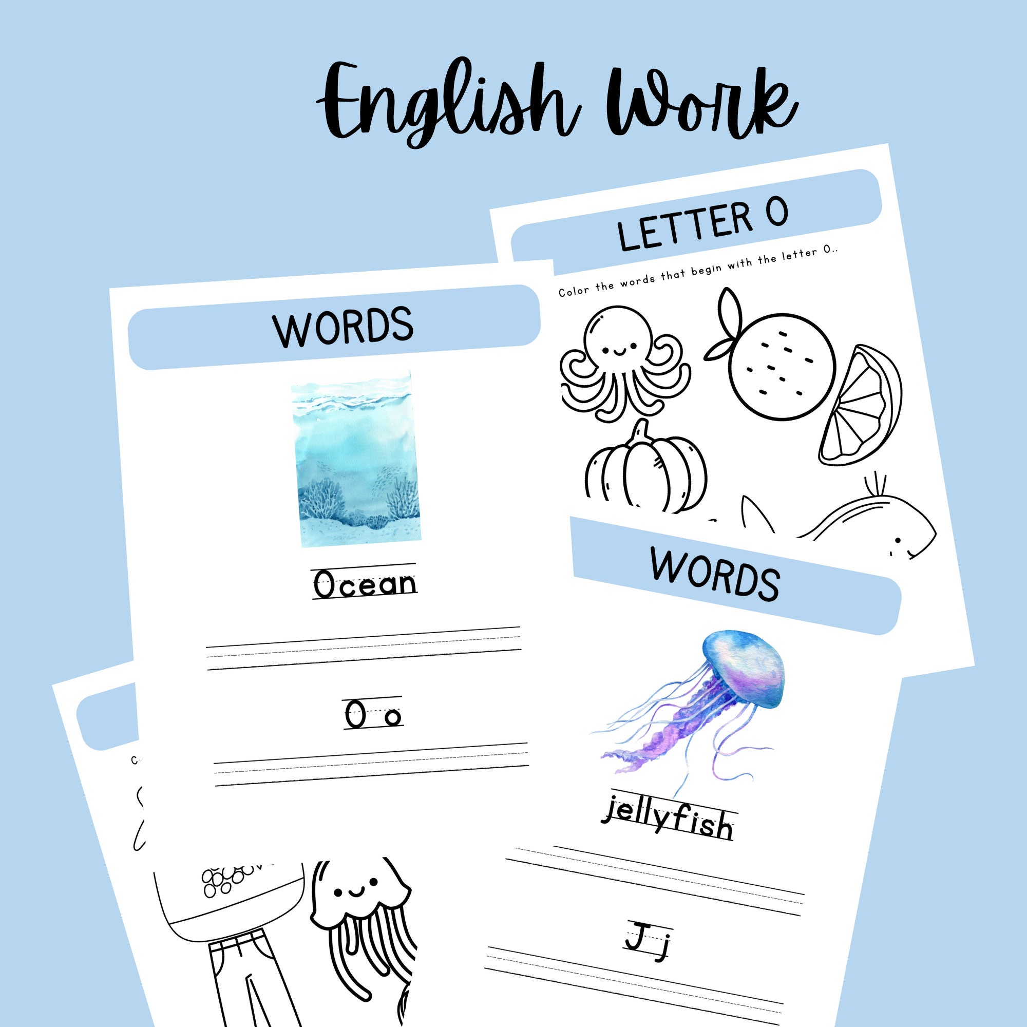 Under the Sea Preschool Morning Work Printable, Homeschool Preschool ...