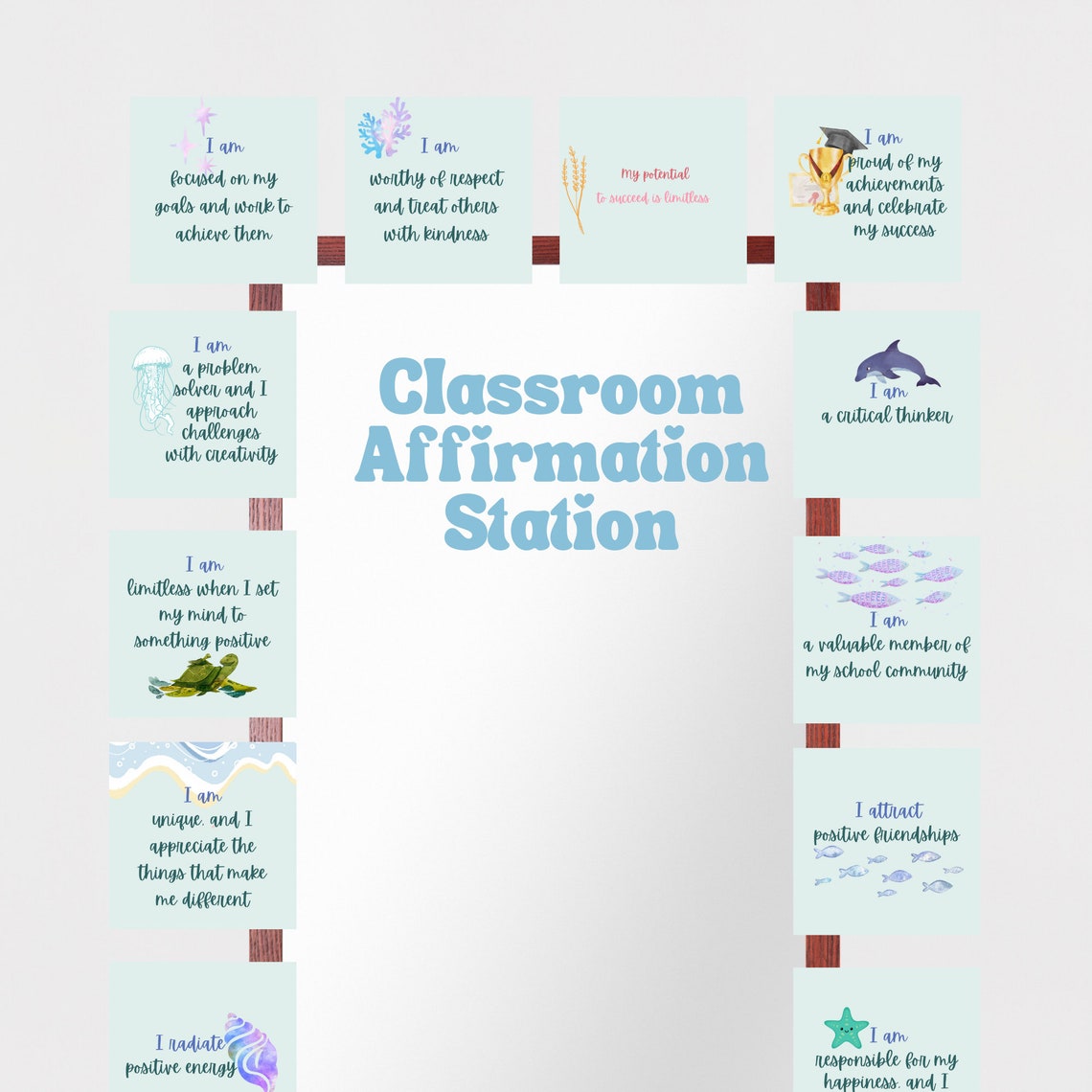 Daily Student Affirmation Cards, Affirmation Cards Printable ...