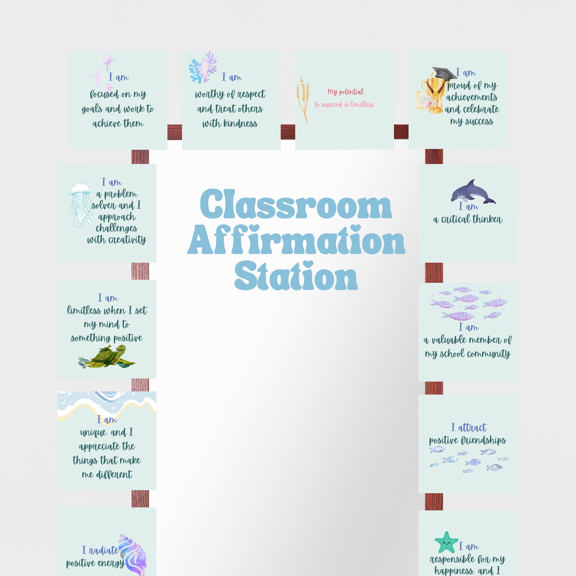 Daily Student Affirmation Cards, Affirmation Cards Printable ...