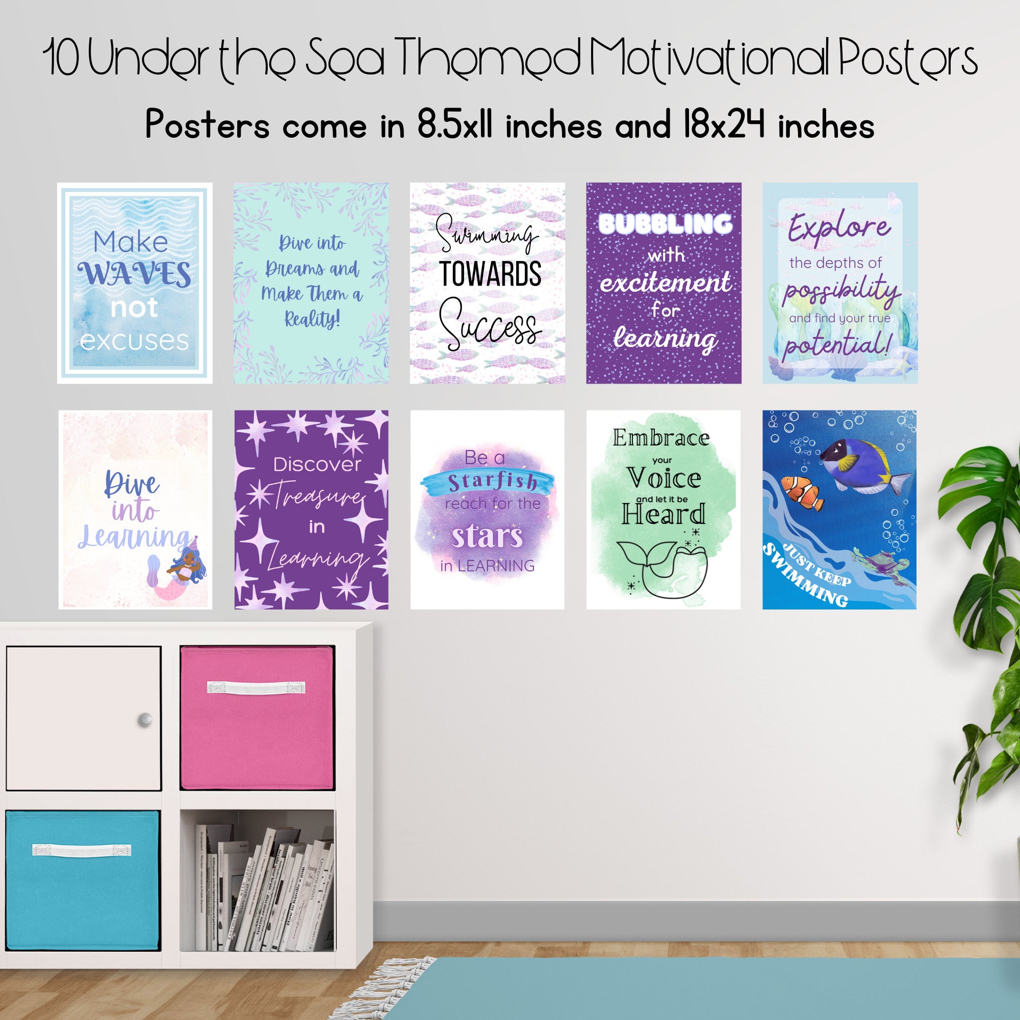 Under the Sea Classroom Decor Watercolor Classroom Decor Bundle - Etsy