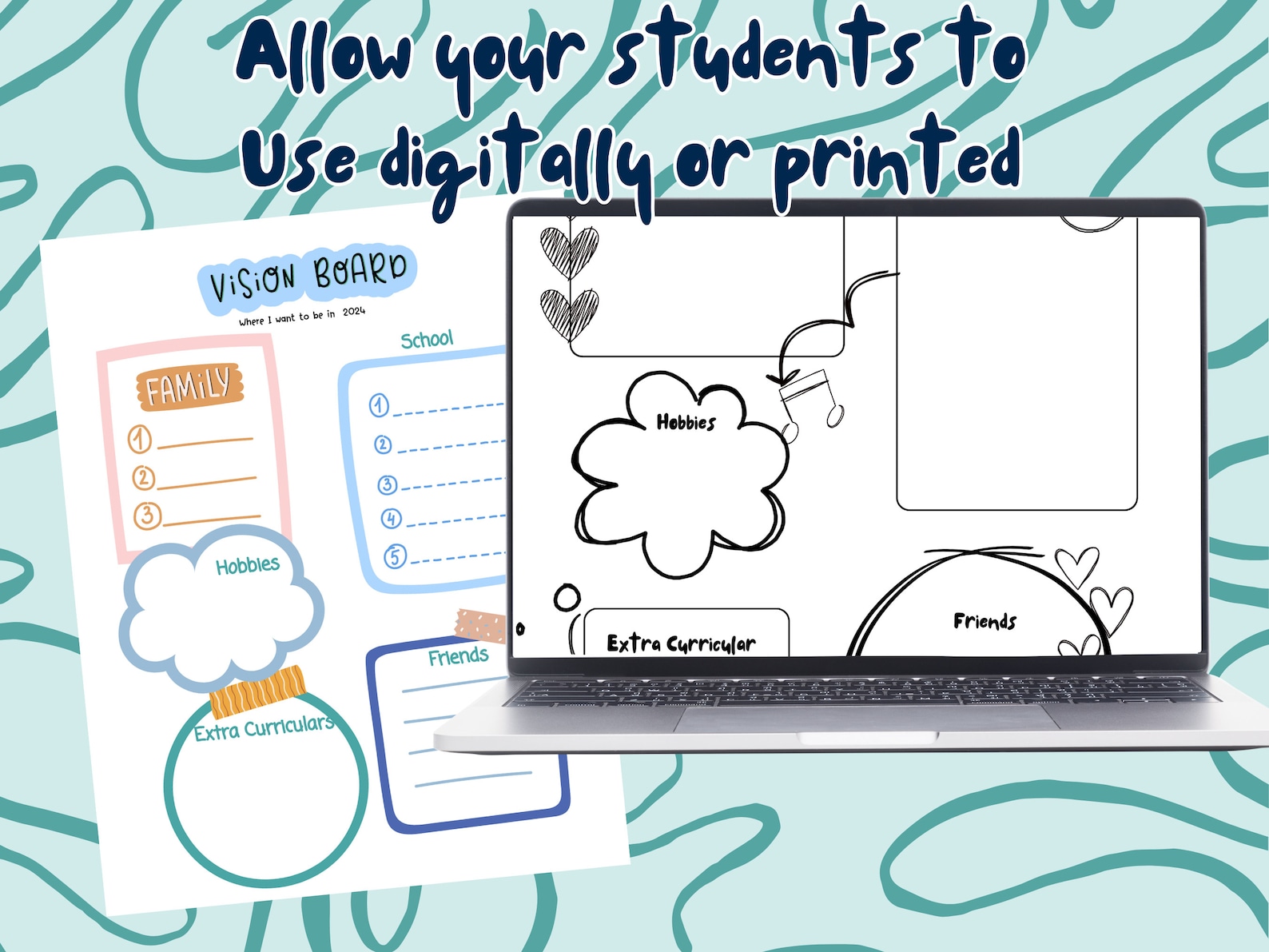 Student Vision Board, Student Vision Board Kit, Student Goal Setting ...