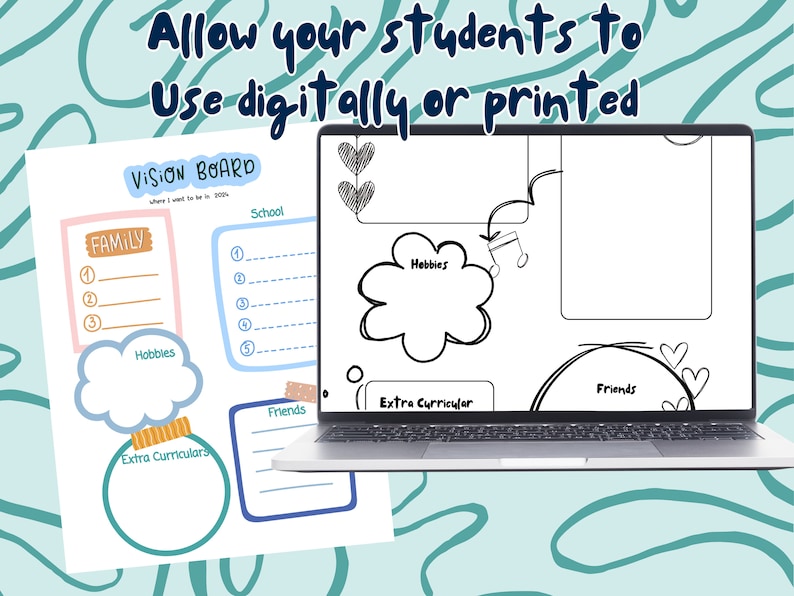 Student Vision Board, Student Vision Board Kit, Student Goal Setting ...