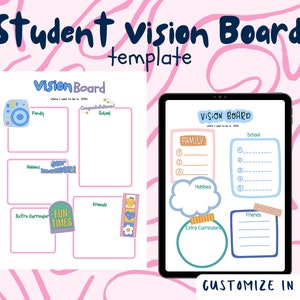 Student Vision Board, Student Vision Board Kit, Student Goal Setting ...