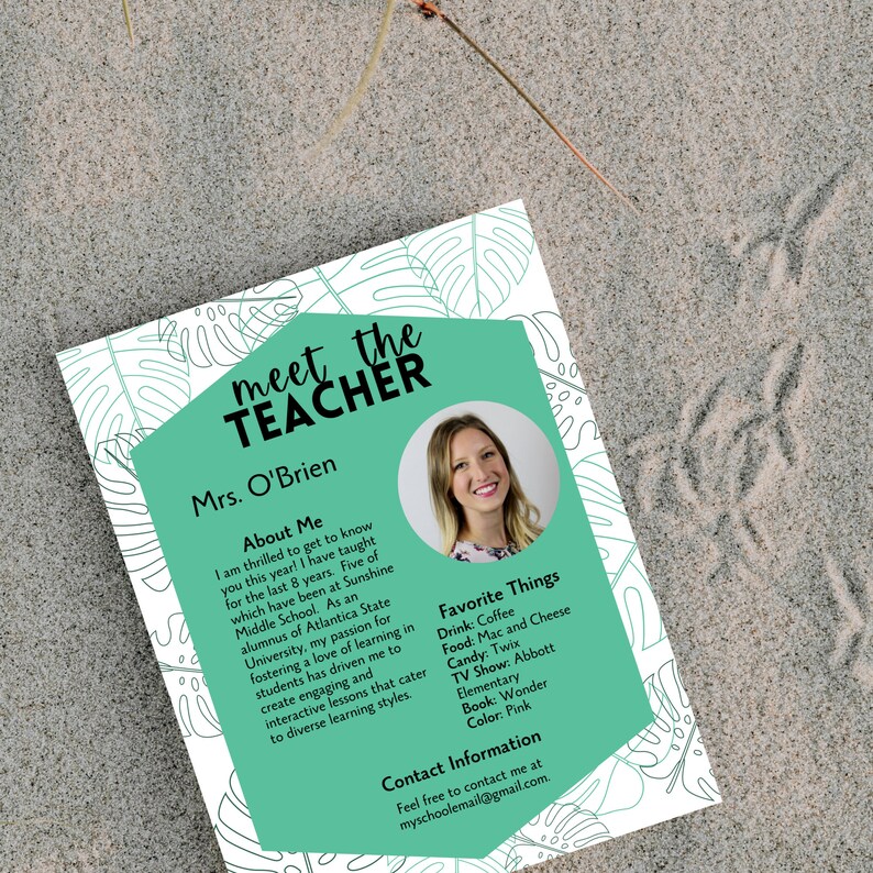 Flamingo Theme Meet the Teacher, Tropical Meet the Teacher, Beach Theme ...