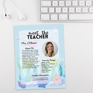 Under the Sea Classroom Decor Meet the Teacher, Watercolor Meet the ...