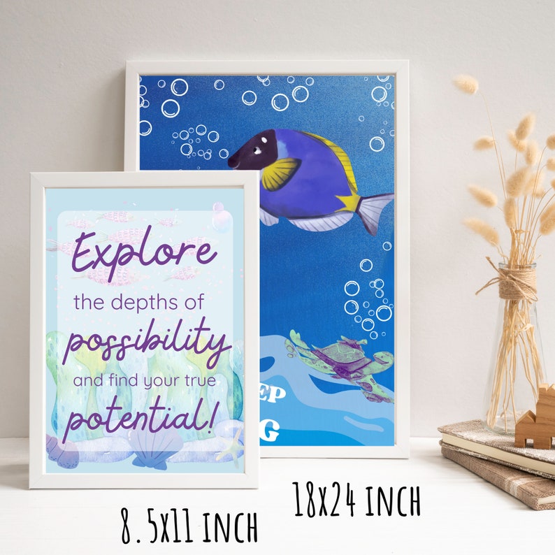 Under the Sea Classroom Decor - Watercolor - Motivational Posters - 2 ...