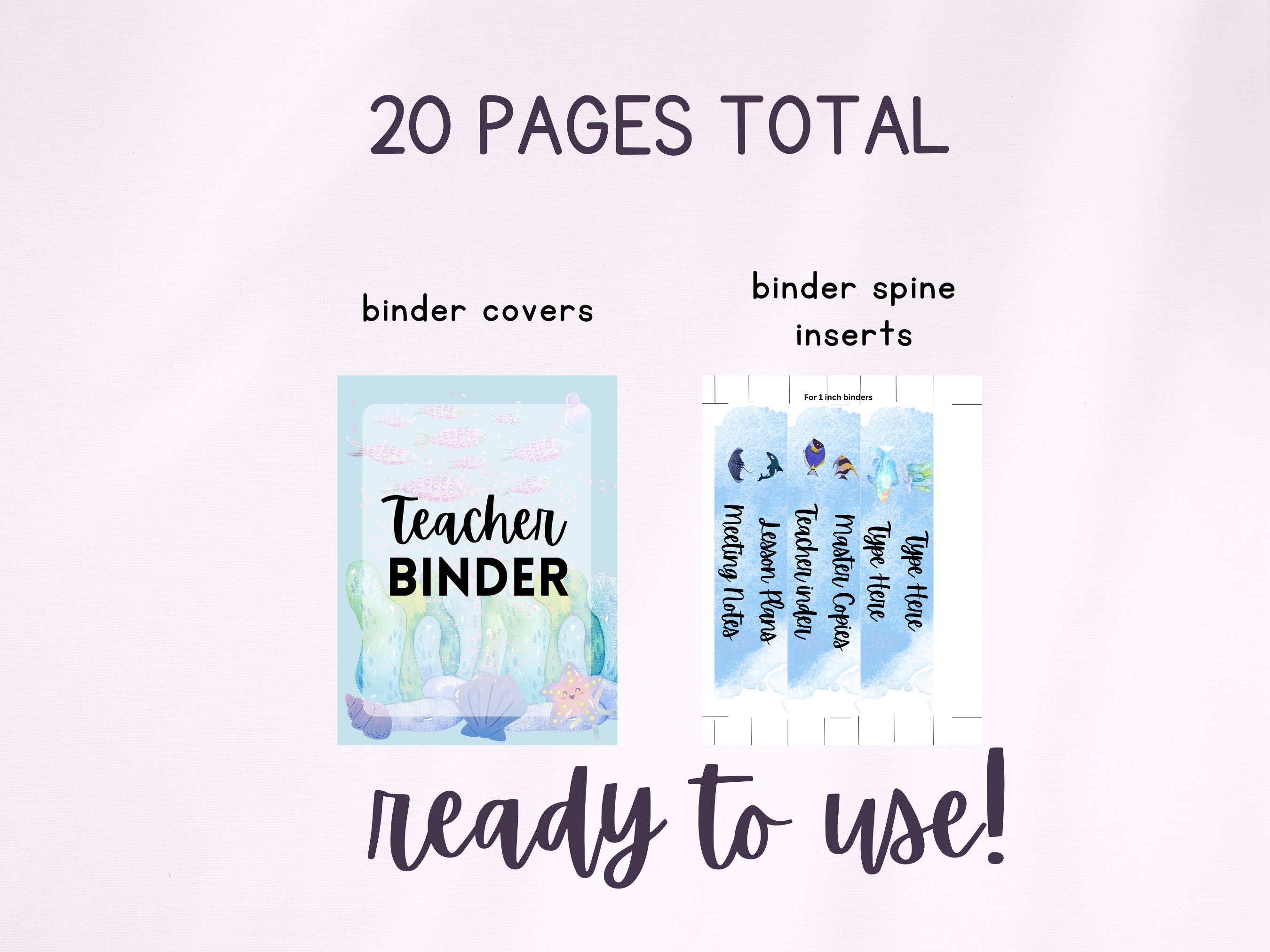 Under the Sea Teacher Binder Covers and Spines Back to School - Etsy
