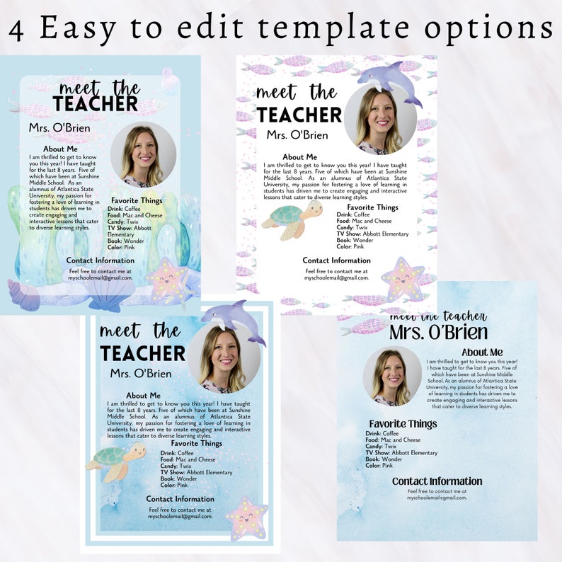 Under the Sea Meet the Teacher, Ocean Theme Meet the Teacher, Under the ...