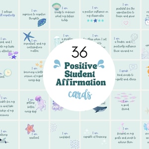 Daily Student Affirmation Cards, Affirmation Cards Printable ...