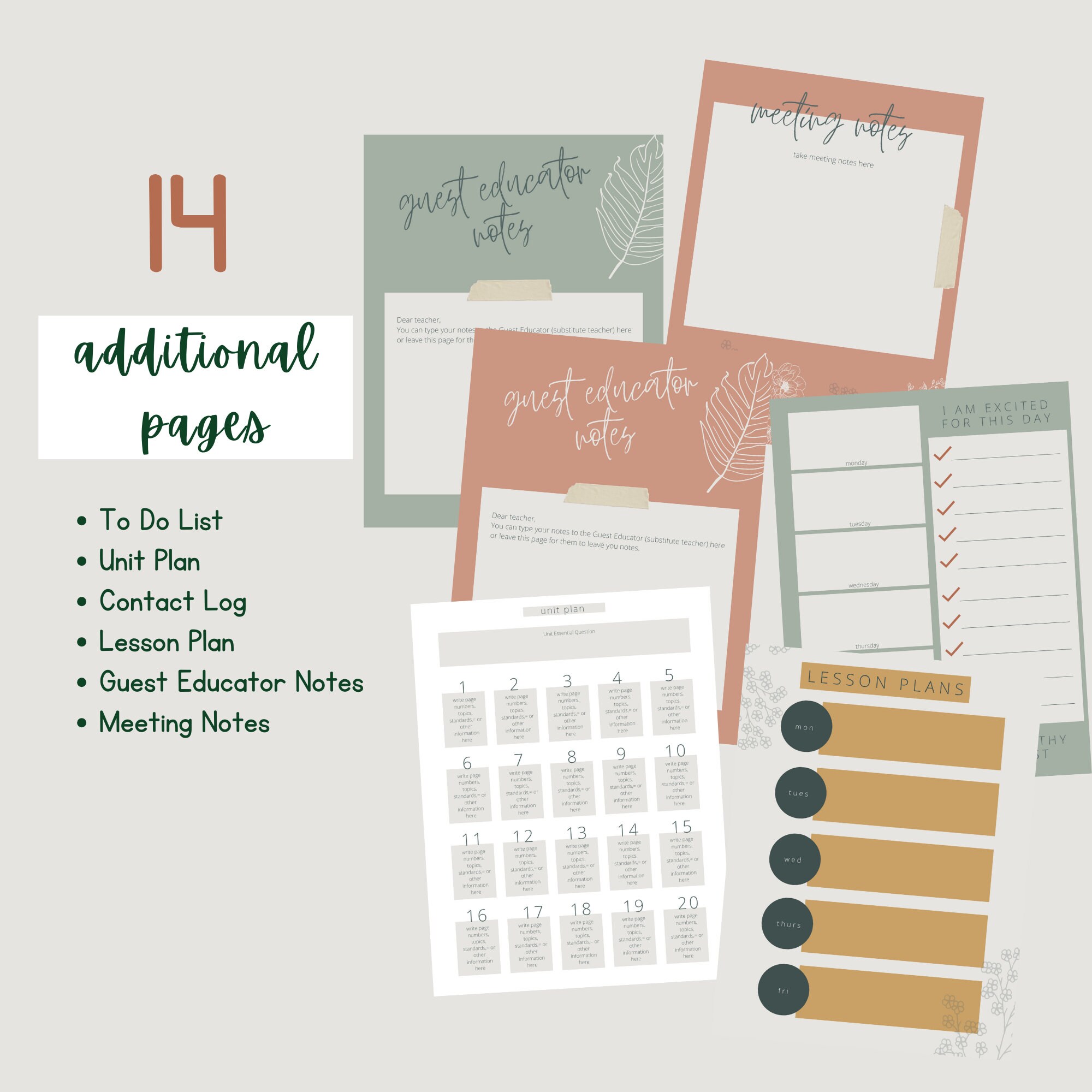 Boho Teacher Binder Covers and Spines, Boho Classroom Decor, Boho Back ...