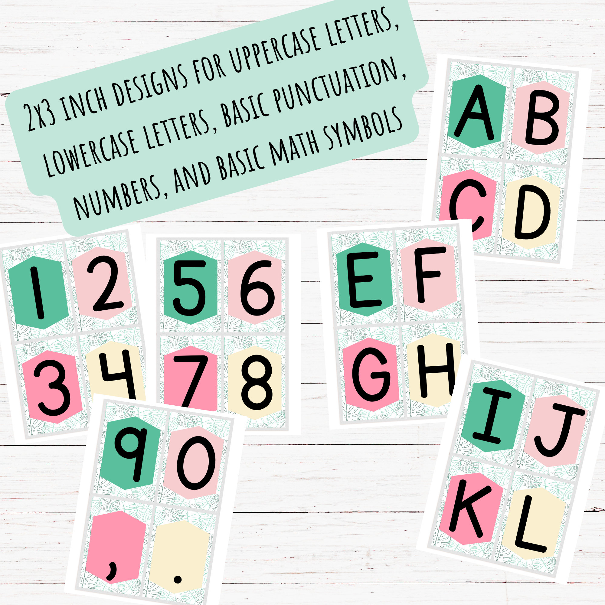 Welcome to the Flock - Tropical Flamingo Theme- Letters and Numbers ...