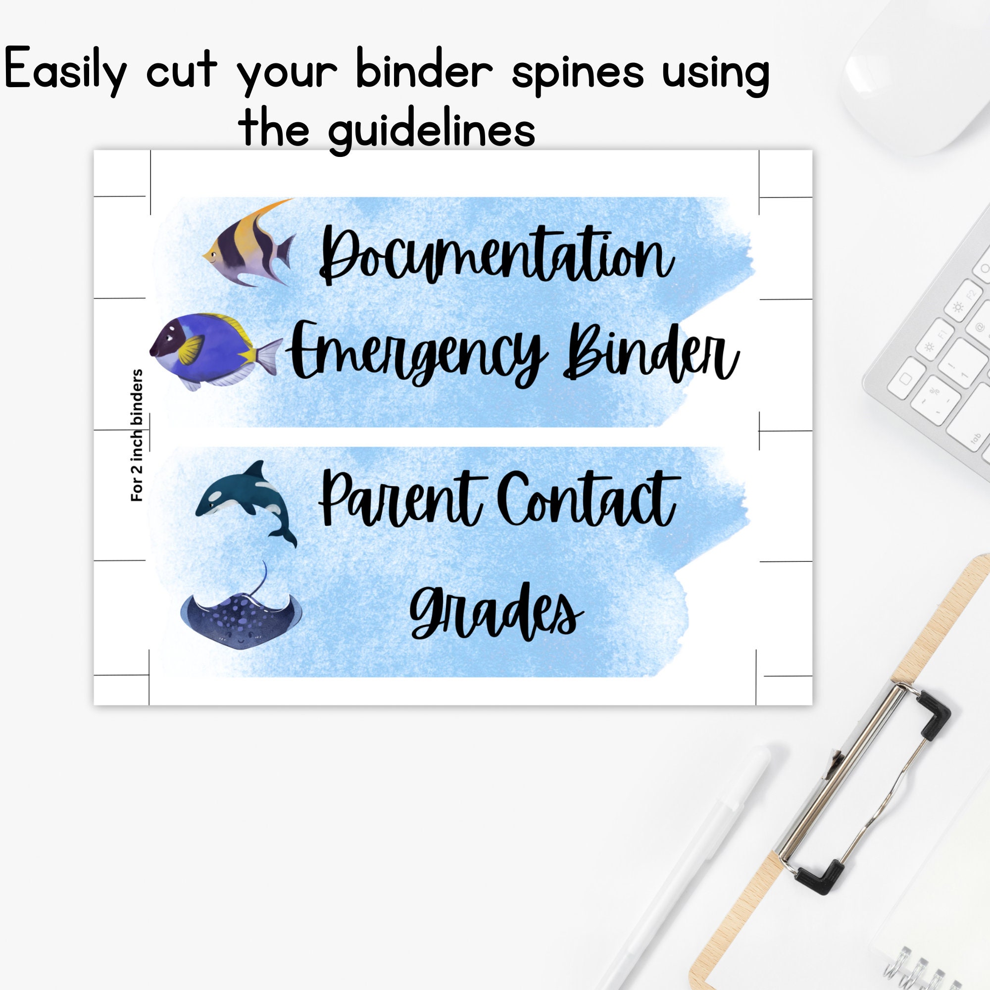 EDITABLE Under the Sea Teacher Binder Covers and Spines, Back to School ...
