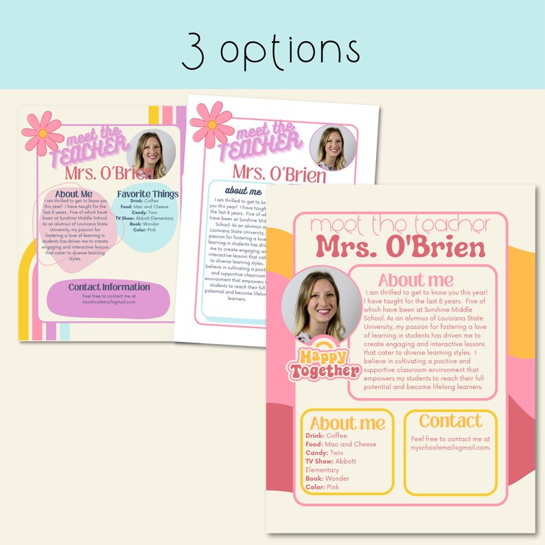 Groovy Meet the Teacher, Retro Meet the Teacher, 70s Meet the Teacher ...