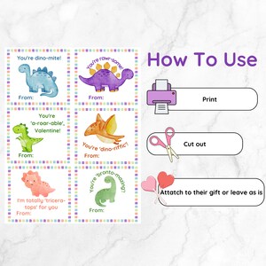 Printable Dinosaur Valentines Day Cards, Kids Valentines Day Cards ...