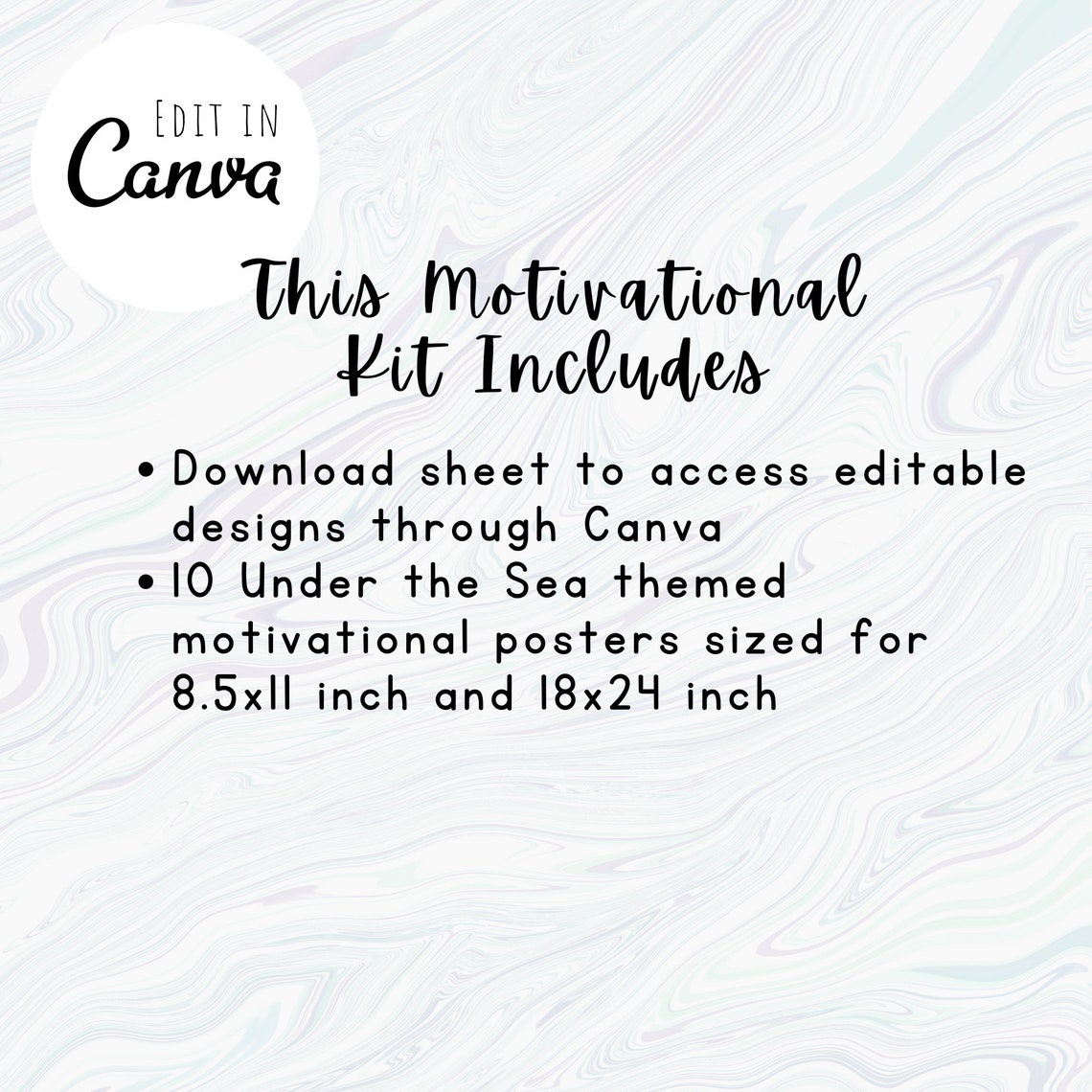 Under the Sea Classroom Decor - Watercolor - Motivational Posters - 2 ...