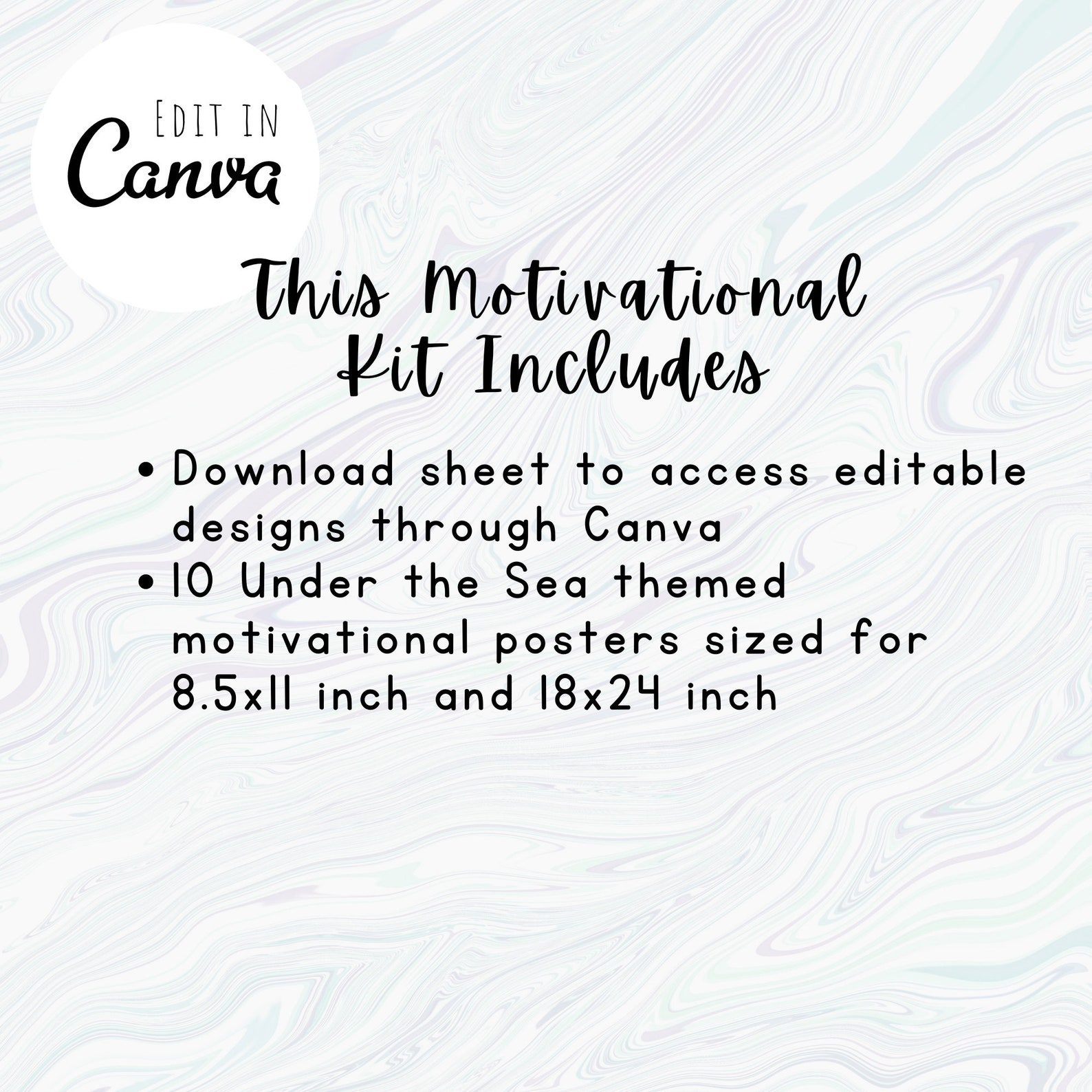 Under the Sea Classroom Decor - Watercolor - Motivational Posters - 2 ...