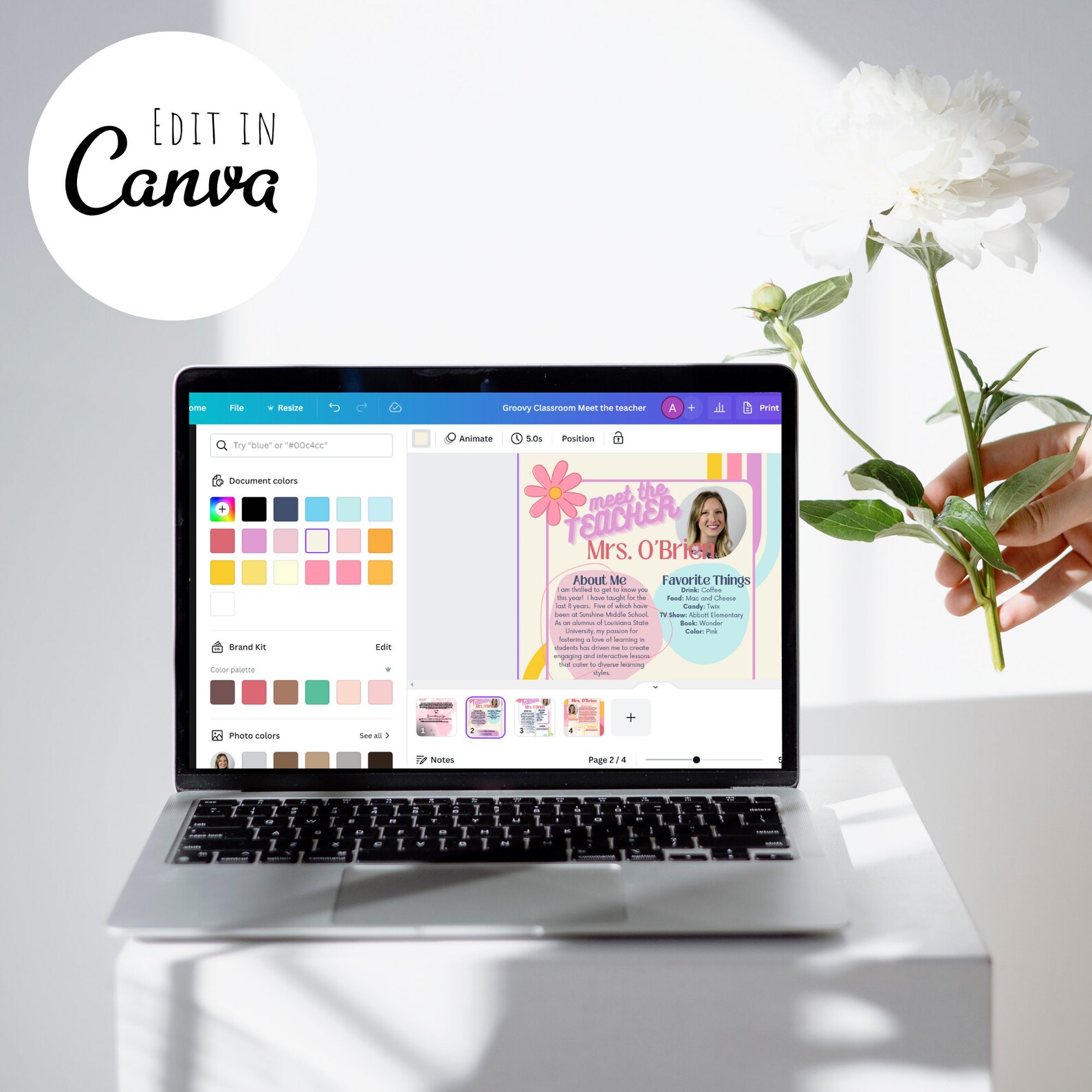 Groovy Meet the Teacher, Retro Meet the Teacher, 70s Meet the Teacher ...