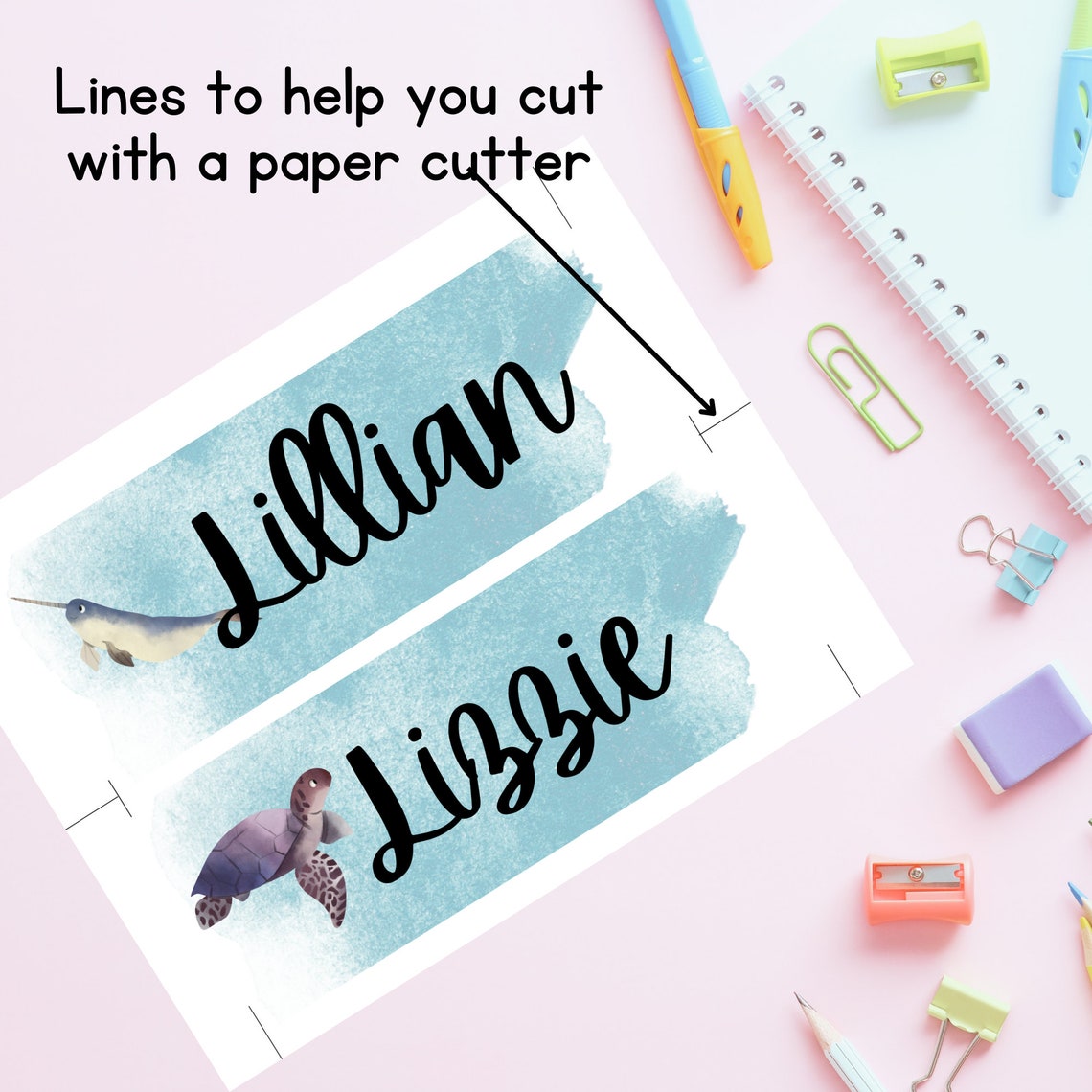 Under the Sea Student Desk Name Tags, Ocean Student Name Plates ...