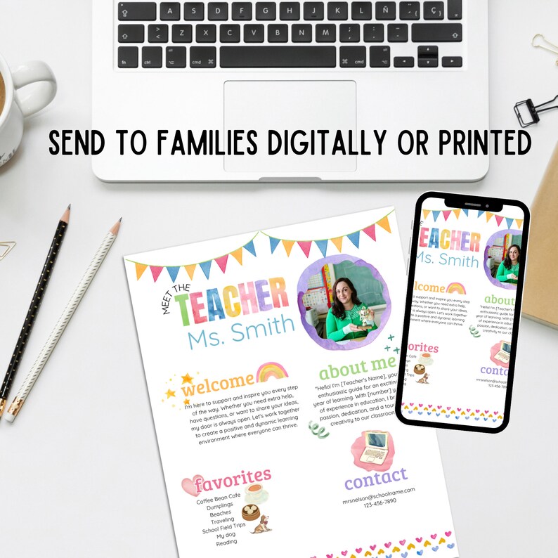 Colorful Watercolor Meet the Teacher, Colorful Meet the Teacher ...