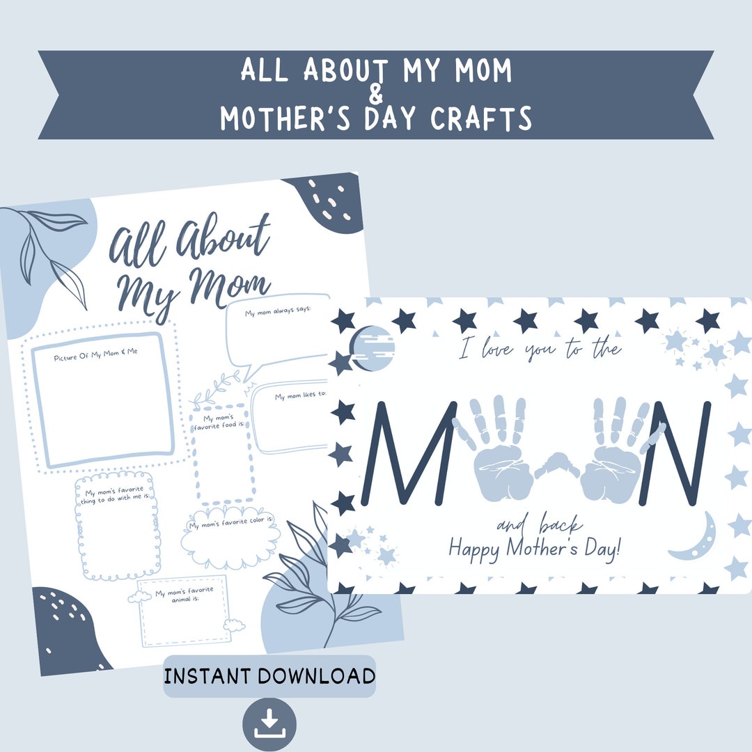 All About Mom Worksheets, Mothers Day Handprint Crafts, Mothers Day ...