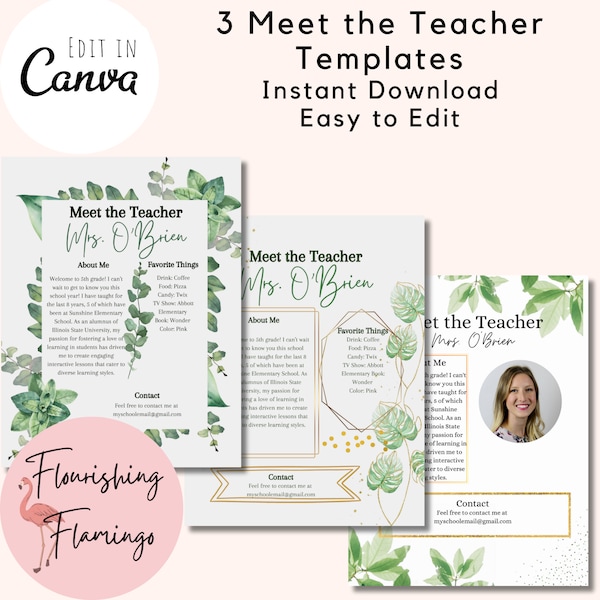 Meet the Teacher Simple Template - Etsy