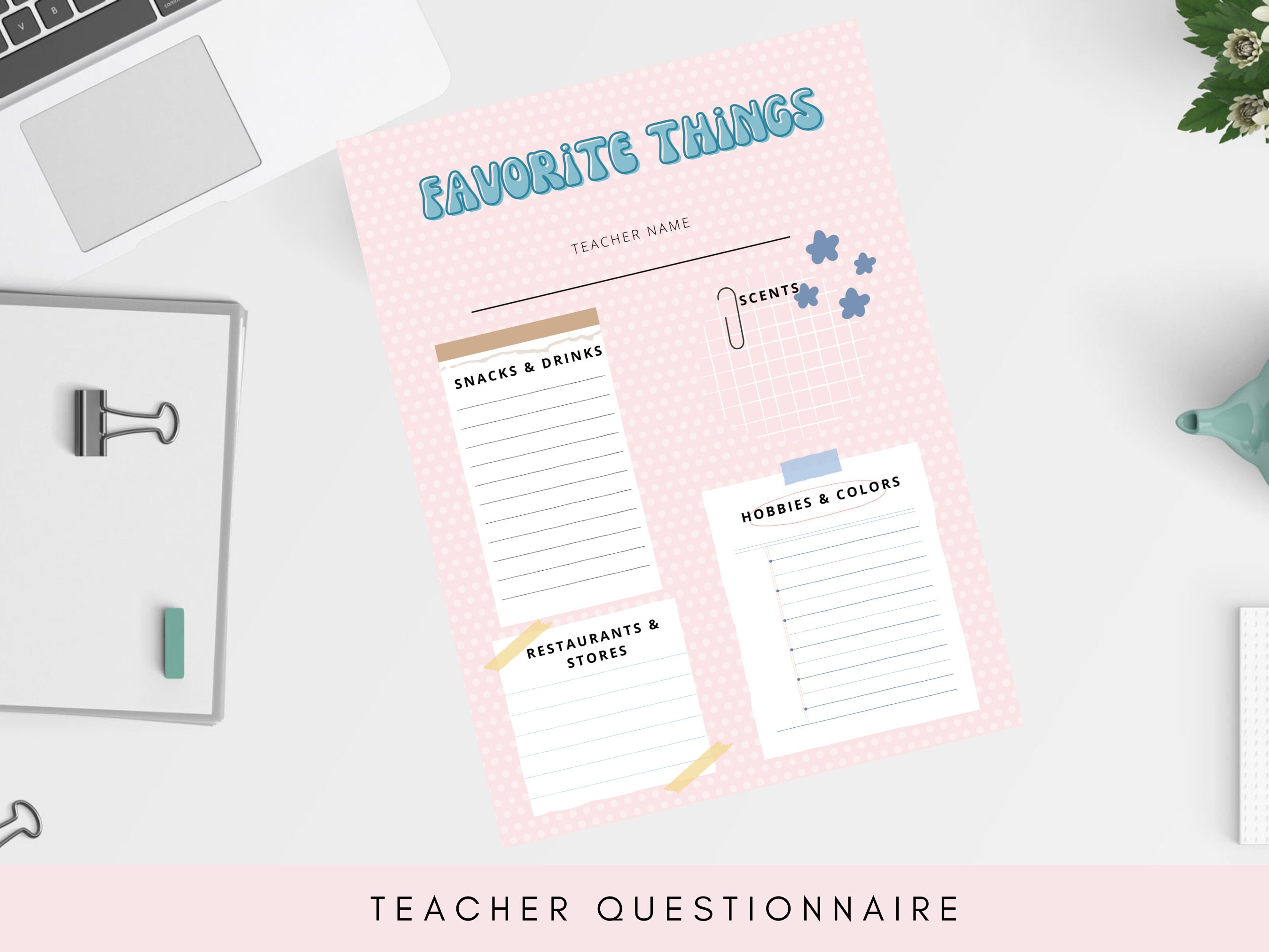 Retro Teacher Appreciation Week Flyer and Teacher Survey, Teacher ...