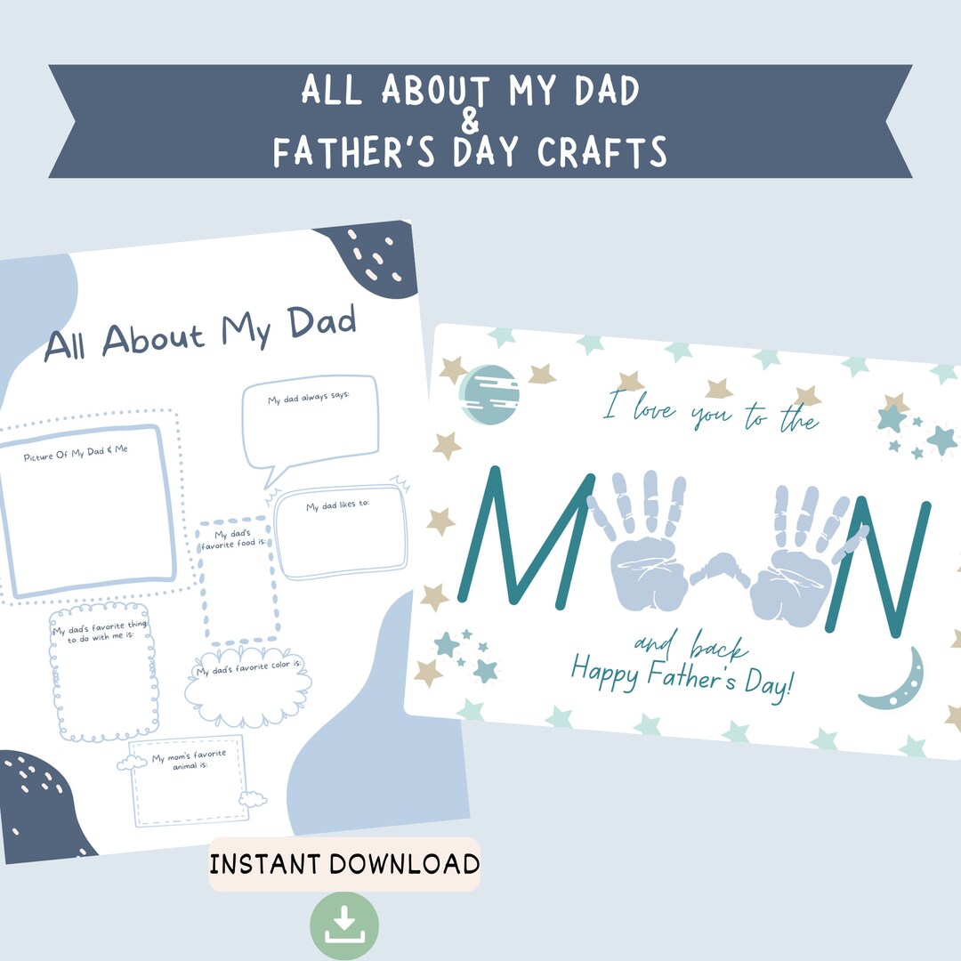 All About Dad Worksheets, Fathers Day Handprint Crafts, Fathers Day ...