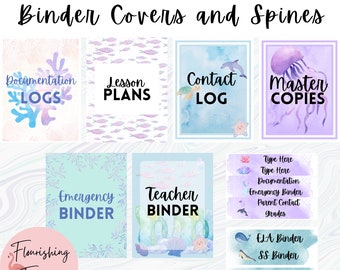 Classroom Binder Covers and Spines Editable Teacher - Etsy