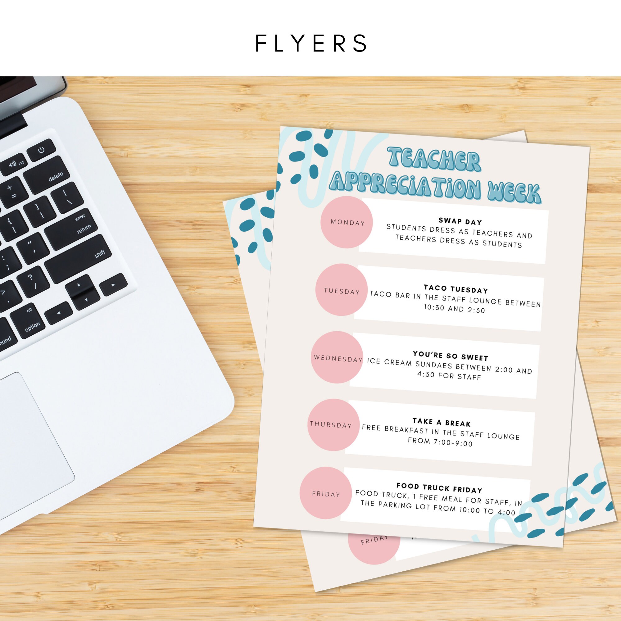Retro Teacher Appreciation Week Flyer and Teacher Survey, Teacher ...