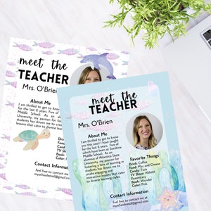 Under the Sea Meet the Teacher, Ocean Theme Meet the Teacher, Under the ...