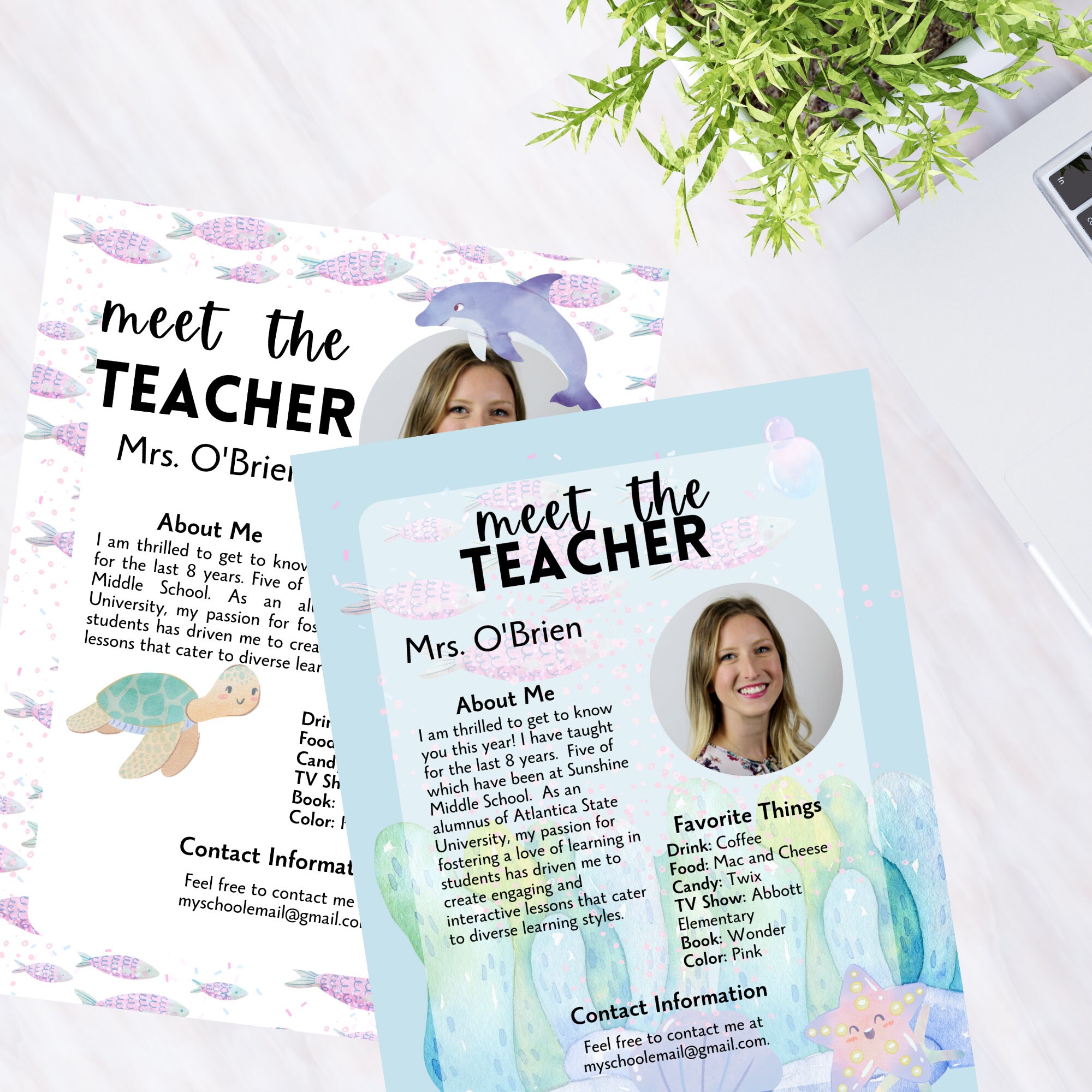 Under the Sea Meet the Teacher, Ocean Theme Meet the Teacher, Under the ...