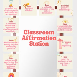 Daily Student Affirmation Cards, Affirmation Station Classroom ...