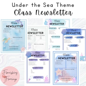Monthly Classroom Newsletter, Watercolor Class Newsletter, Elementary ...