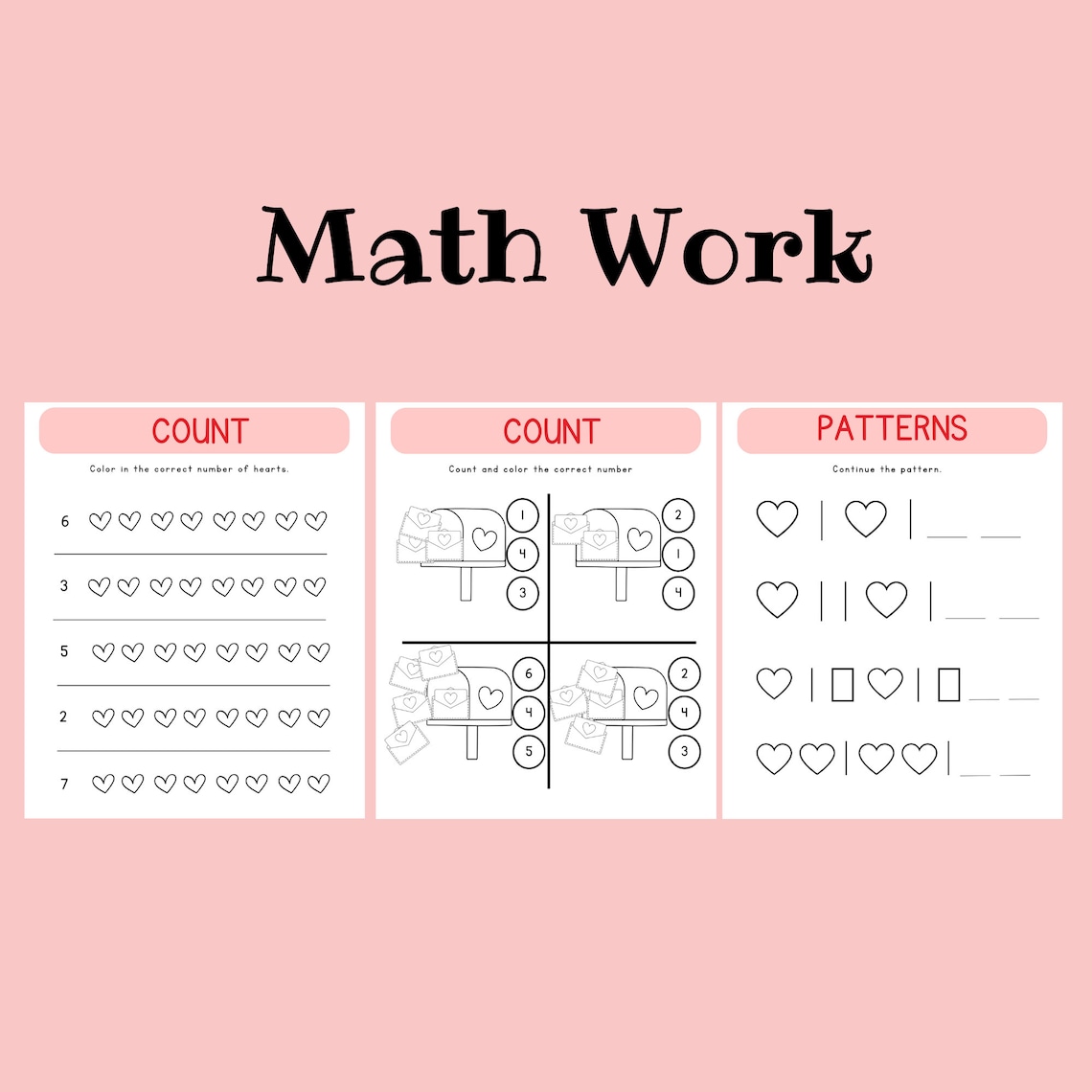 February Preschool Morning Work Printable, Homeschool Preschool, Prek ...