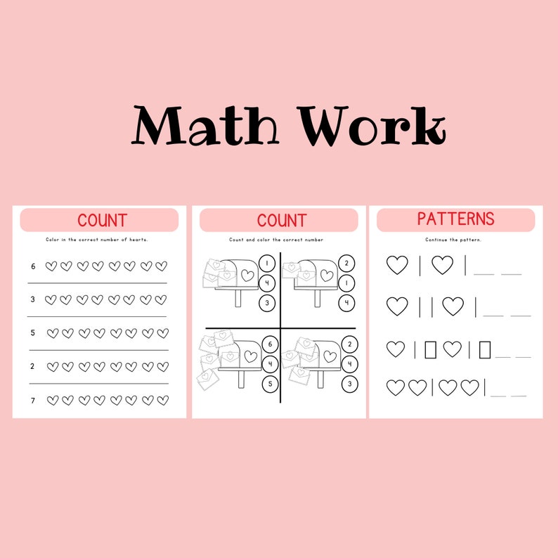 February Preschool Morning Work Printable, Homeschool Preschool, Prek ...