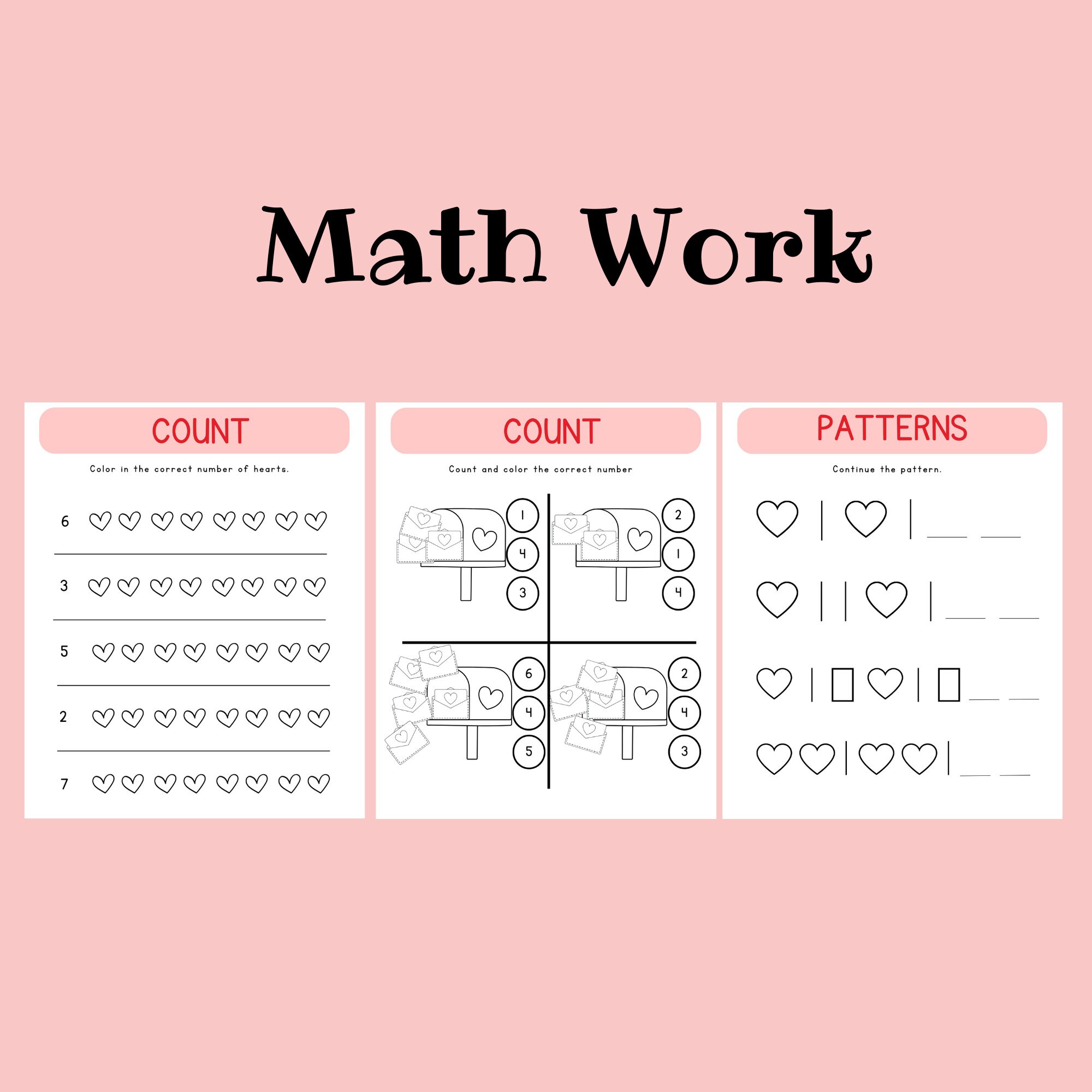 February Preschool Morning Work Printable, Homeschool Preschool, Prek ...