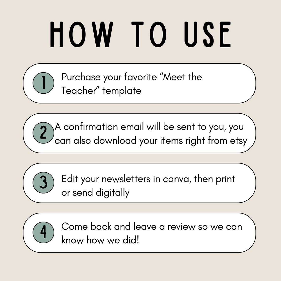 Neutral Meet the Teacher Template, Back to School Printable, Teacher ...