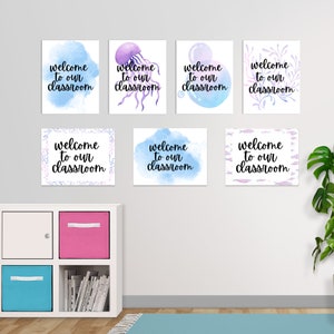 Under the Sea Classroom Decor - Watercolor - Welcome Sign - Etsy