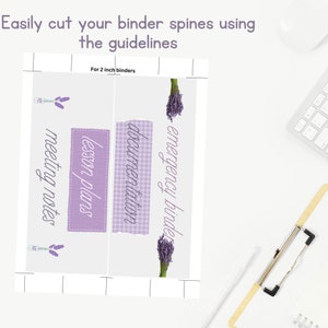 Lavender Teacher Binder Covers and Spines, Flower Classroom Decor ...