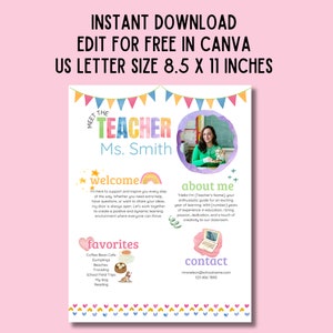 Colorful Watercolor Meet the Teacher, Colorful Meet the Teacher ...